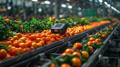 Conveyor Belts Transport Harvested Products Past An Aipowered Sorting