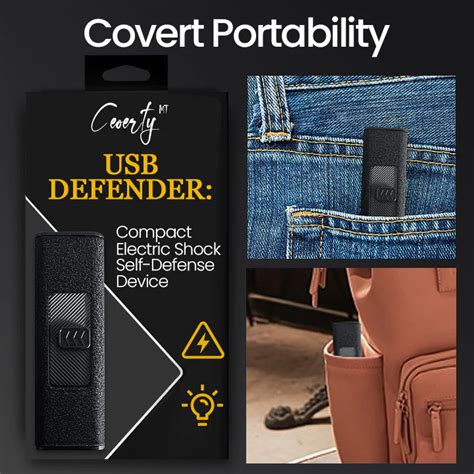 Ceoerty™ Usb Defender Compact Electric Shock Self Defense Device