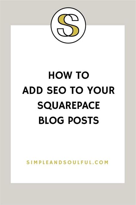How To Add Seo To Your Squarespace Blog Posts Squarespace Blog Blog Tips Seo Basics