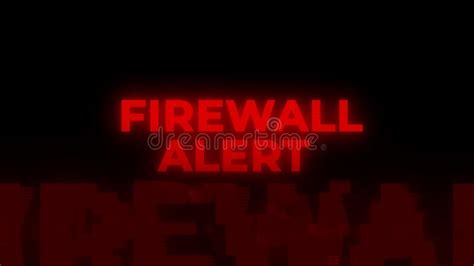 Firewall Alert Red Warning Error Alert Computer Virus Alert Hacking
