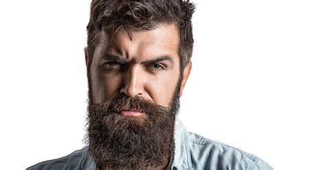 Retrato De Homem Barbudo Brutal Retrato De Masculinidade Olhar Sexy De Homem Hipster Masculino