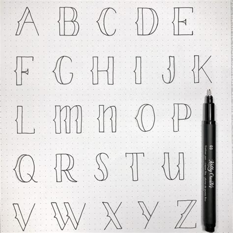 Easy Hand Lettered Alphabet Style To Practice