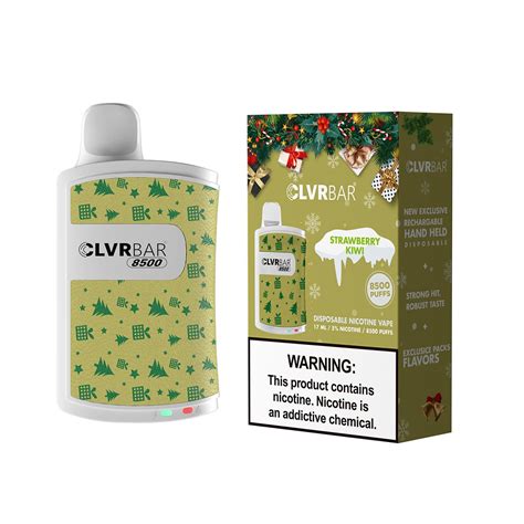 Clvrbar Disposable Device 8500 Puffs Strawberry Kiwichristmas Edition