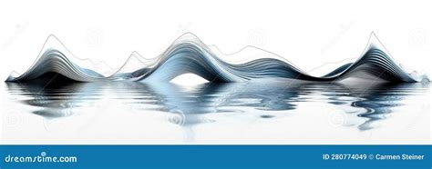 Blue Sine Curve As Abstract Background With Text Free Space Generative Ai Stock Illustration