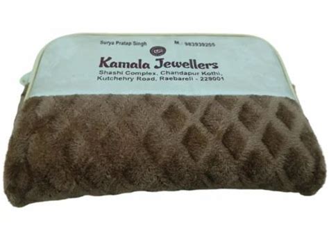 Velvet Rectangular Printed Jewelry Pouch Zipper At Rs 100 Piece In Meerut