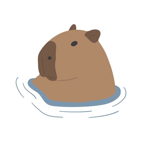 Capybara Single Cute 26179003 Vector Art At Vecteezy