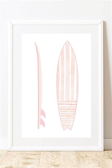 Surf Wall Art Nursery Girl Surf Poster Beachy Print Boho Surfing Art