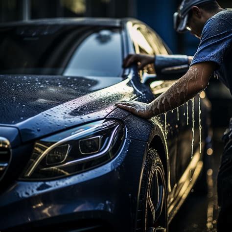 Proceso De Lavado En Un Lavado De Automóviles De Autoservicio Foto