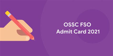 Ossc Fso Admit Card 2021 Out Food Safety Officer Entri Blog