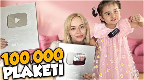 100 000 ABONE PLAKETİMİZ GELDİ Süpriz Hediyeler Aldım GamzeKarta