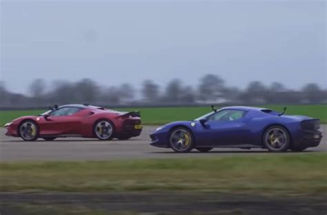 Drag Race Battle Of The Ferrari Hybrid Supercars 296 GTB Vs SF90