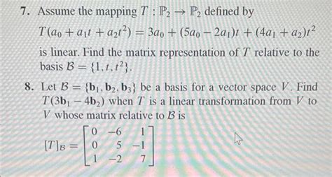 Solved 7 Assume The Mapping T P2P2 Defined By Chegg Com