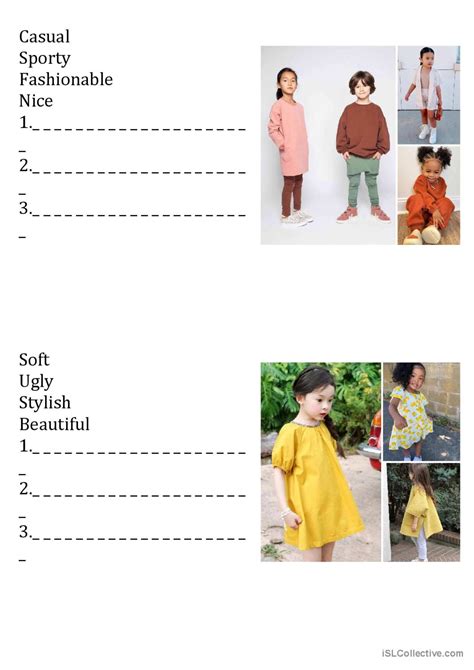 Adjectives Of Comparison Clothes G English Esl Worksheets Pdf And Doc