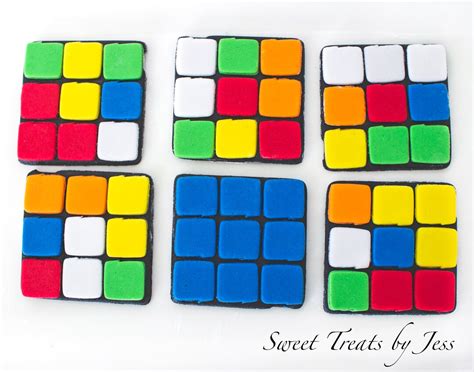 Set Of 12 Rubiks Cube Fondant Edible Cupcake Toppers Etsy