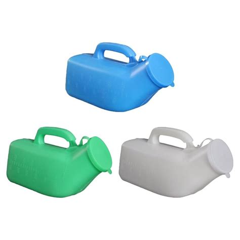 Male Urinal With Handle And Lid Spill Proof Urinary Chamber 1200ml Urine