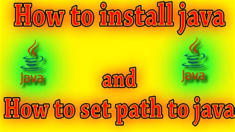 How To Install Java Jdk Jre And Set Path To Java Youtube