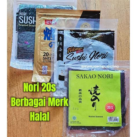 Seaweed Sushi Nori 20 Sheets Halal Nori Sushi Java Sakao Seaweed Bento