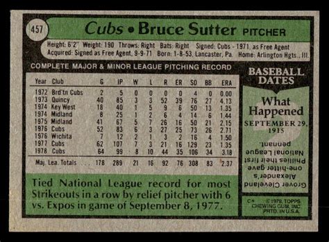 Bruce Sutter Chicago Cubs Topps EBay