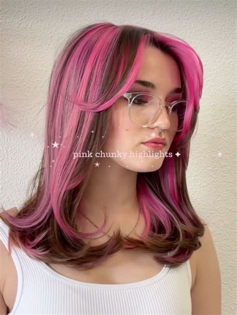 Pink Highlights Pink Hair Dye Pink Hair Streaks Pink Hair Highlights