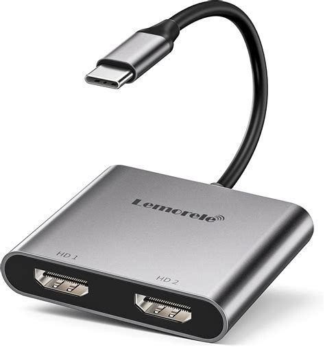 Lemorele USB C To Dual HDMI Adapter Dual Monitor Adapter Converter