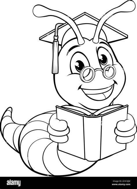Bookworm Clip Art Black And White