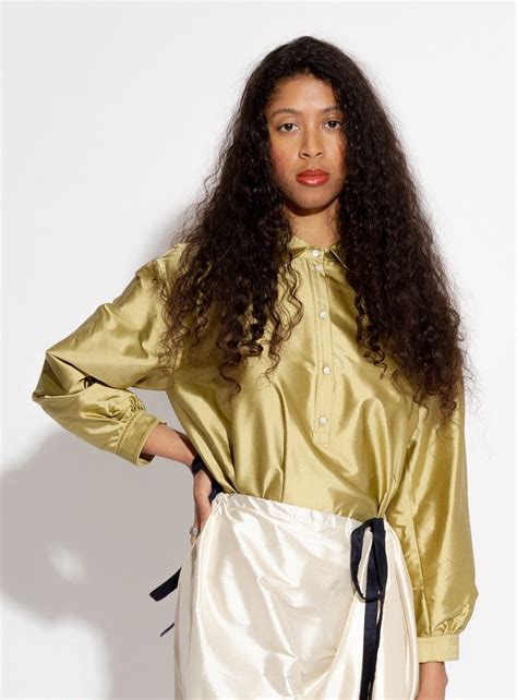 Cawley Alice Silk Shirt In Gold Ybdfinds