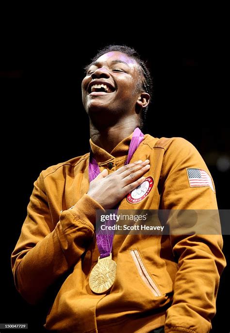 Gold Medalist Claressa Shields Of The United States Celebrates On The