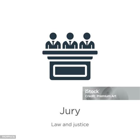배심원 아이콘 벡터입니다 흰색 배경에 고립 된 법과 정의 컬렉션의 트렌디 한 평면 배심원 아이콘 벡터 일러스트는 웹 및 모바일 그래픽 디자인 로고 Eps10에 사용할 수