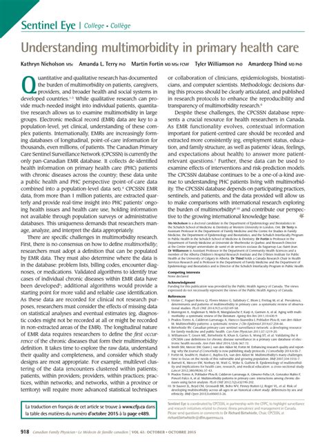 Pdf Understanding Multimorbidity In Primary Health Care