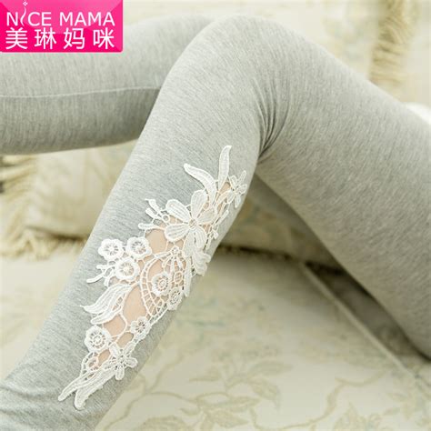 Nice Mama美琳妈咪 新款春夏秋孕妇裤 蕾丝绣花打底裤 4946guaiguainv012