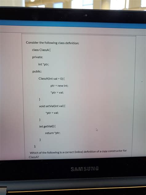 solved consider the following class definition class class