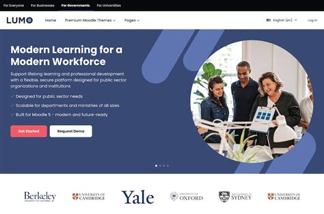 Lumo Modern Moodle 5 Theme For Universities Businesses And Government