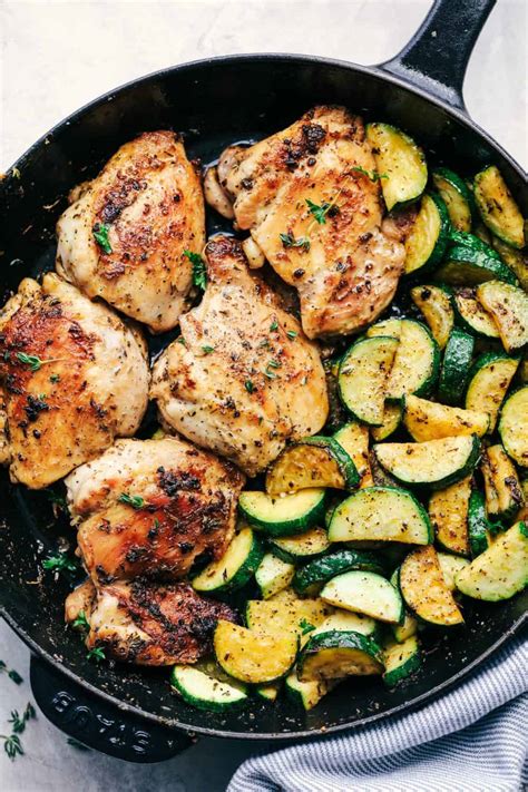 Buttery Garlic Herb Chicken With Zucchini Recipe Concepts