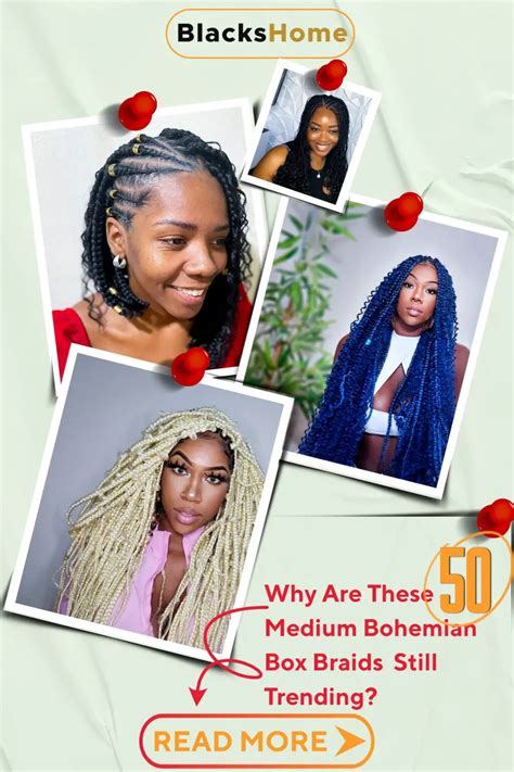 Why These Medium Bohemian Box Braids Are Still Trending