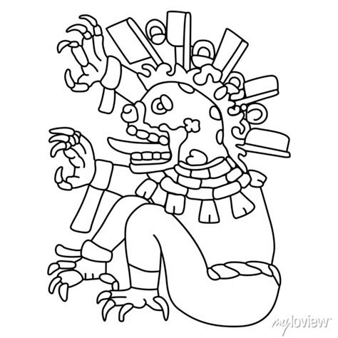 Aztec Demon Native American Mythology Pre Columbian Indian Posters