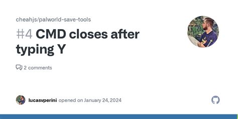 cmd closes after typing y · issue 4 · cheahjs palworld save tools · github