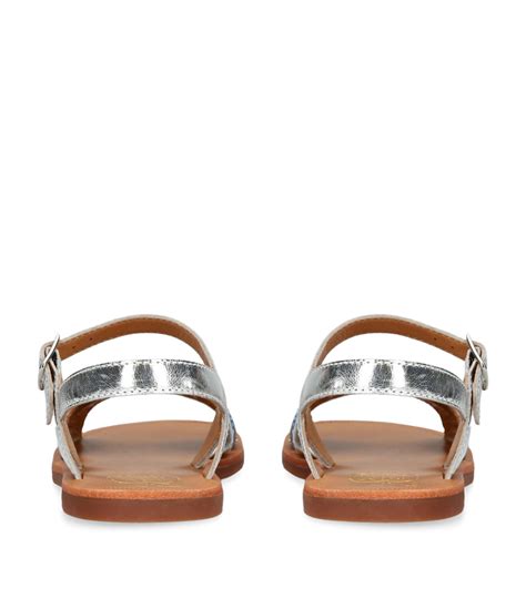 Pom Dapi Silver Leather Plagette Lili Sandals Harrods Uk