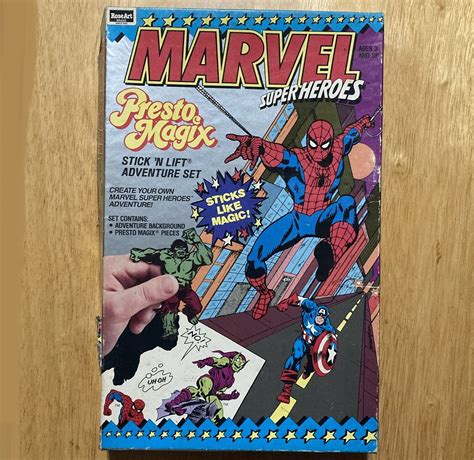Vintage Marvel Super Heroes Presto Magix Set 1991 Rose Art Used Ebay
