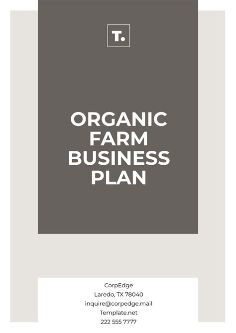 Free Organic Farm Business Plan Template To Edit Online
