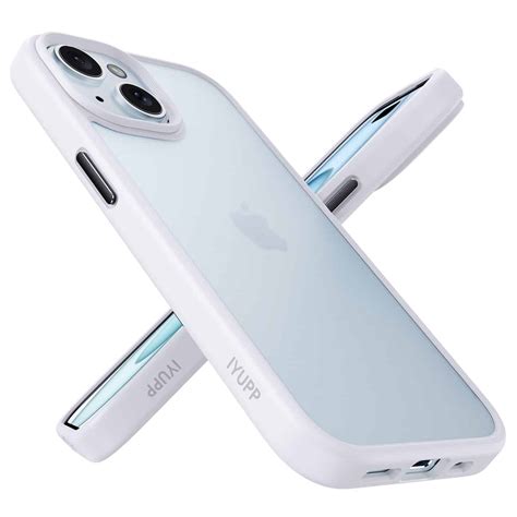 IYUPP IPhone 15 Hoesje Bumper Wit X Mat Wit IYUPP