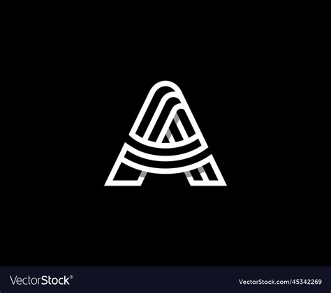 Modern Letter A Monogram Line Style Logo Design Vector Image