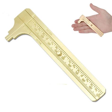 미니 황동 스케일 80 100mm 슬라이딩 게이지 버니어 캘리퍼스 눈금자 포켓 측정 도구 Mazi888 캘리퍼스