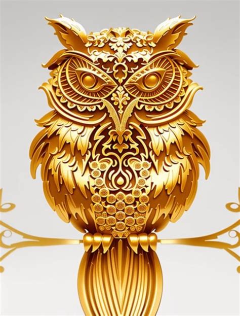 Golden Owl - Sena - Digital Art & AI, Animals, Birds, & Fish, Birds ...