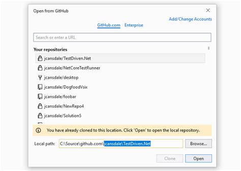 Be More Flexible About The Repository Folder Layout When Opening From