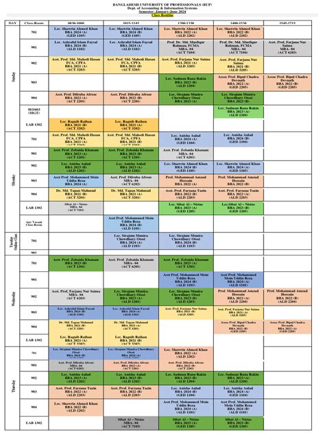Class Routine New Pdf Business
