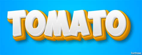 Tomato Text Effect And Logo Design Word