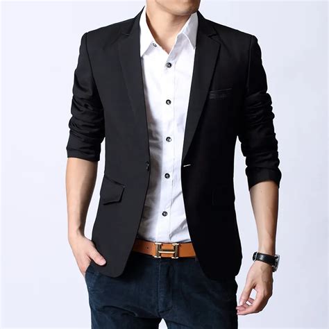 2017 Spring Summer Mens Business Black Suits Jackets High Quality