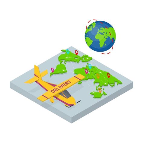 Premium Vector Logistic Service Business Concept 3d Isometric View
