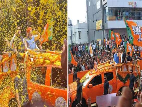 Pm Narendra Modi Mega Road Show Pm Modi Cover 13 Assembly In 26 Km Road