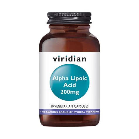 Viridian Alpha Lipoic Acid With Dmae Complex 30 Capsules Med365